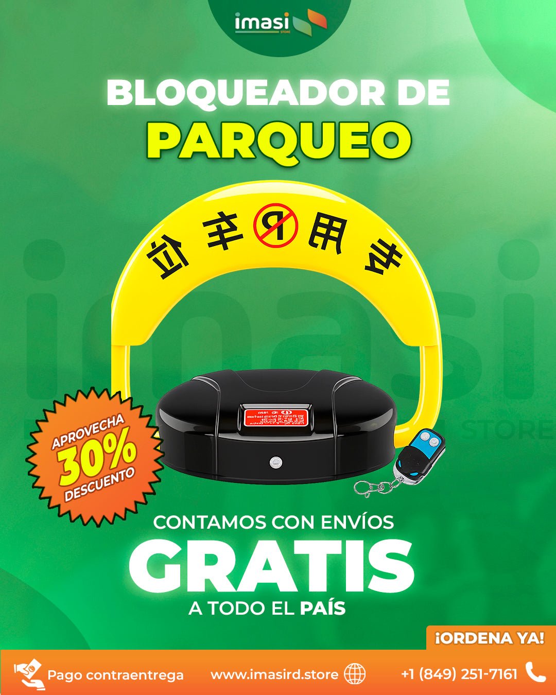 Bloqueador de Parqueo ParkSafe™ | ¡Controla tu parqueo sin bajarte del ...